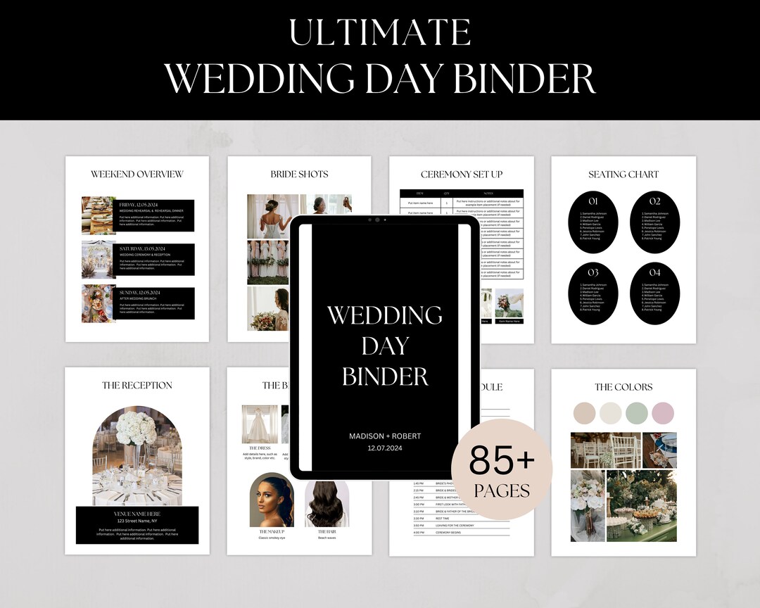 Ultimate Wedding Day Binder Template, Wedding Planner, Wedding ...