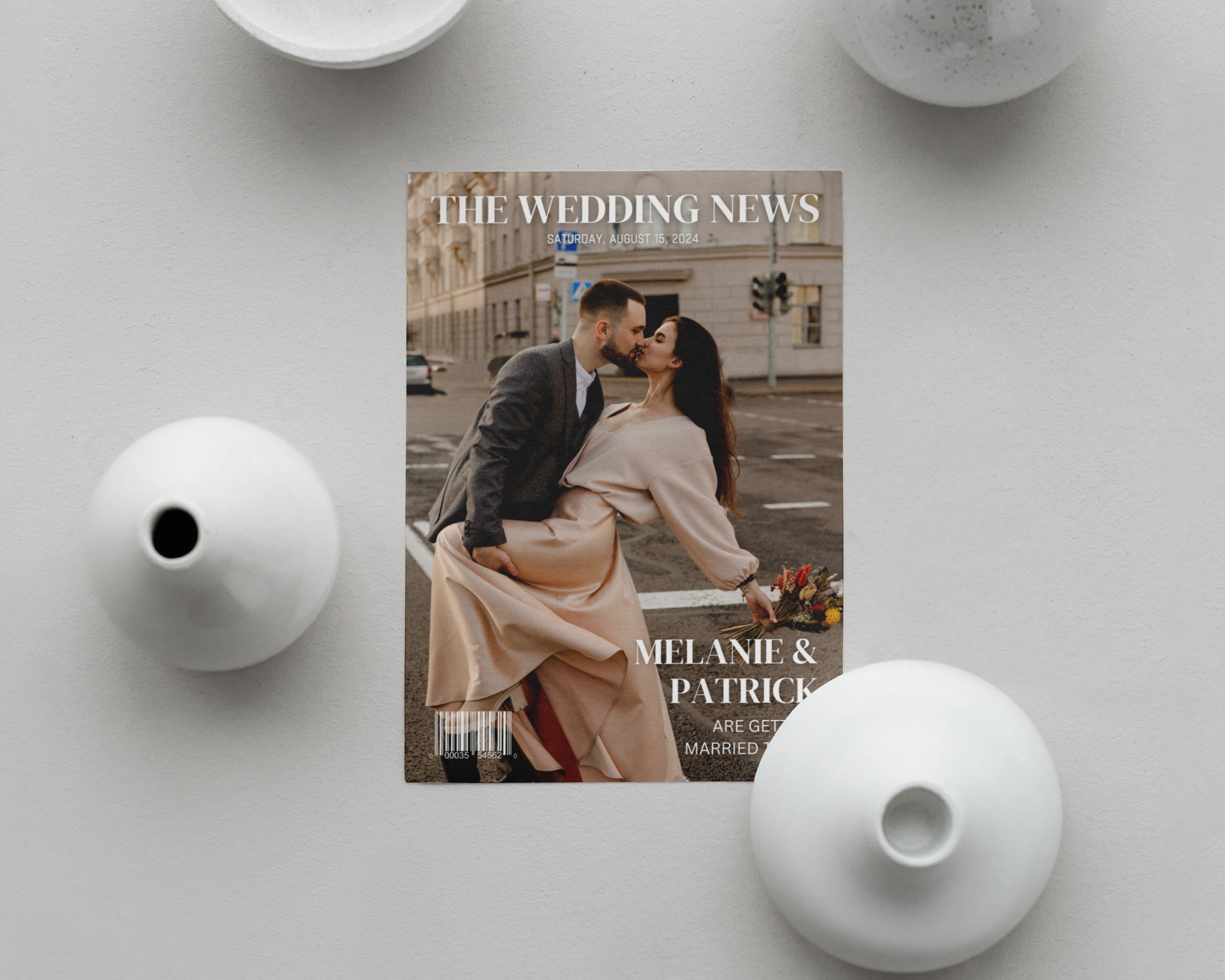 4 Pages Wedding Magazine Template, Folded Wedding Program Template ...