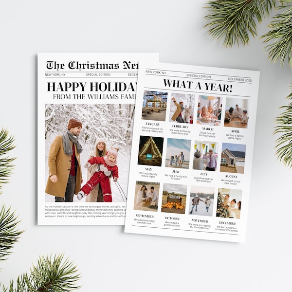 Year in Review Card - Etsy