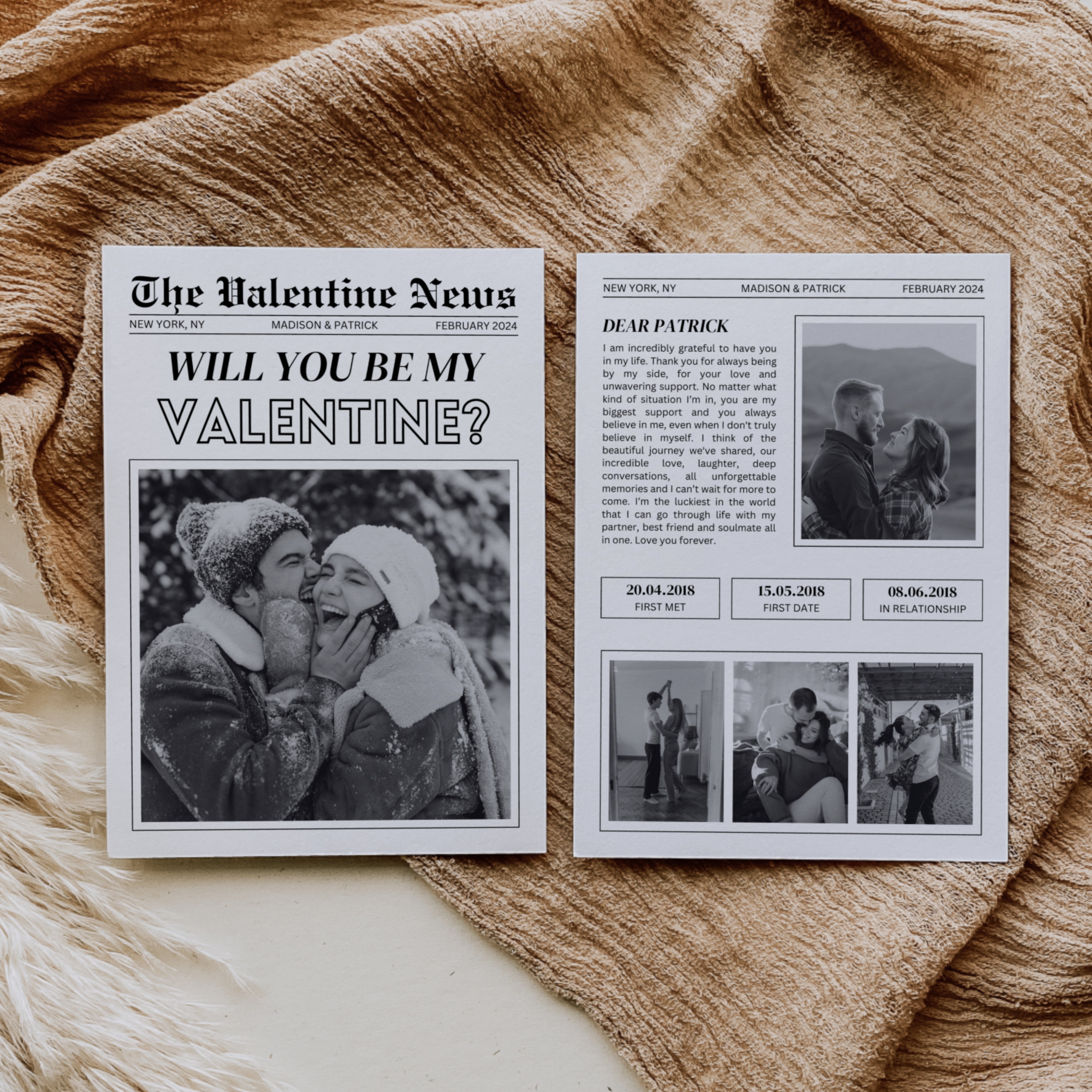 Valentines Day Newspaper Template, Newspaper Flower Bouquet Wrap ...