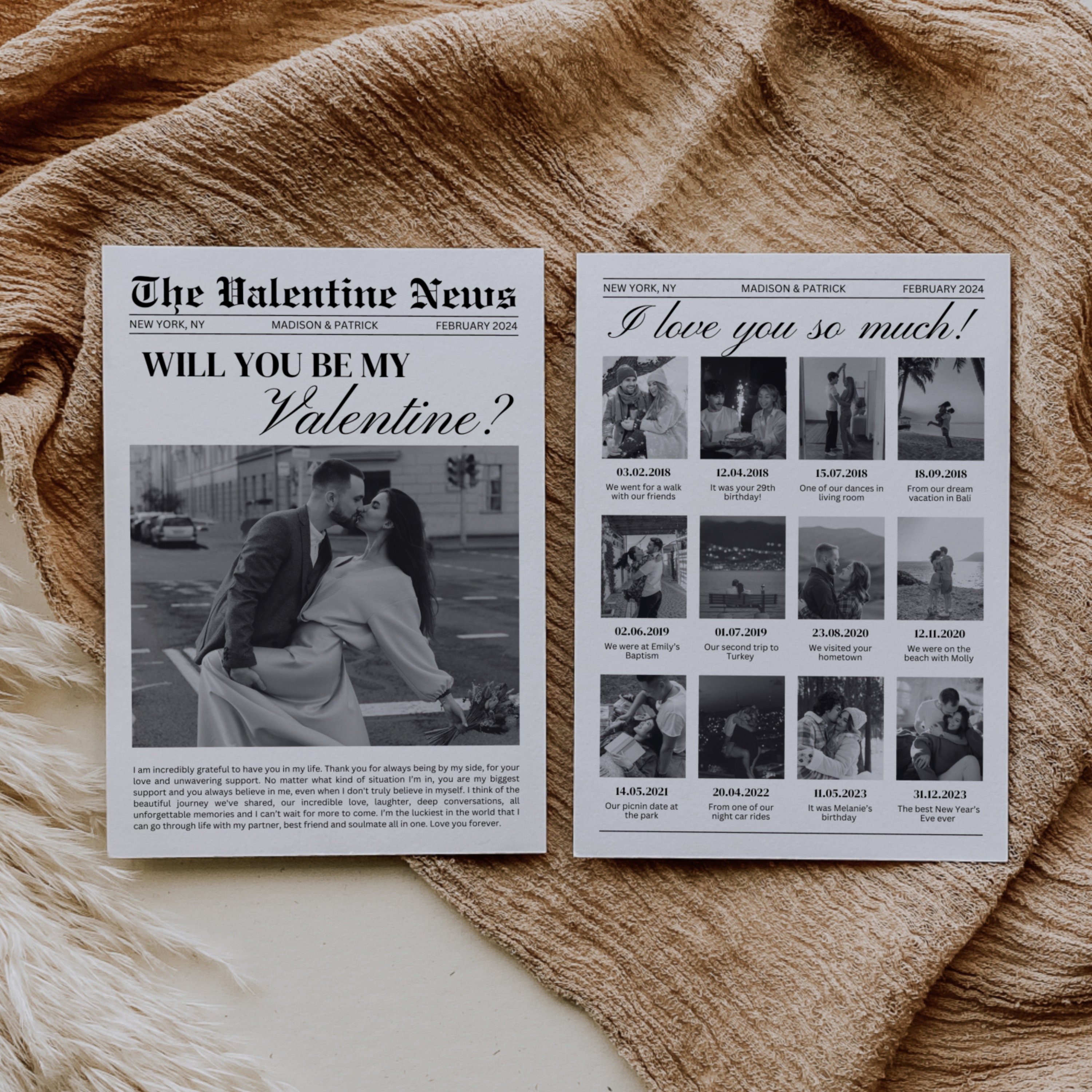 Valentines Day Newspaper Template, Newspaper Flower Bouquet Wrap ...