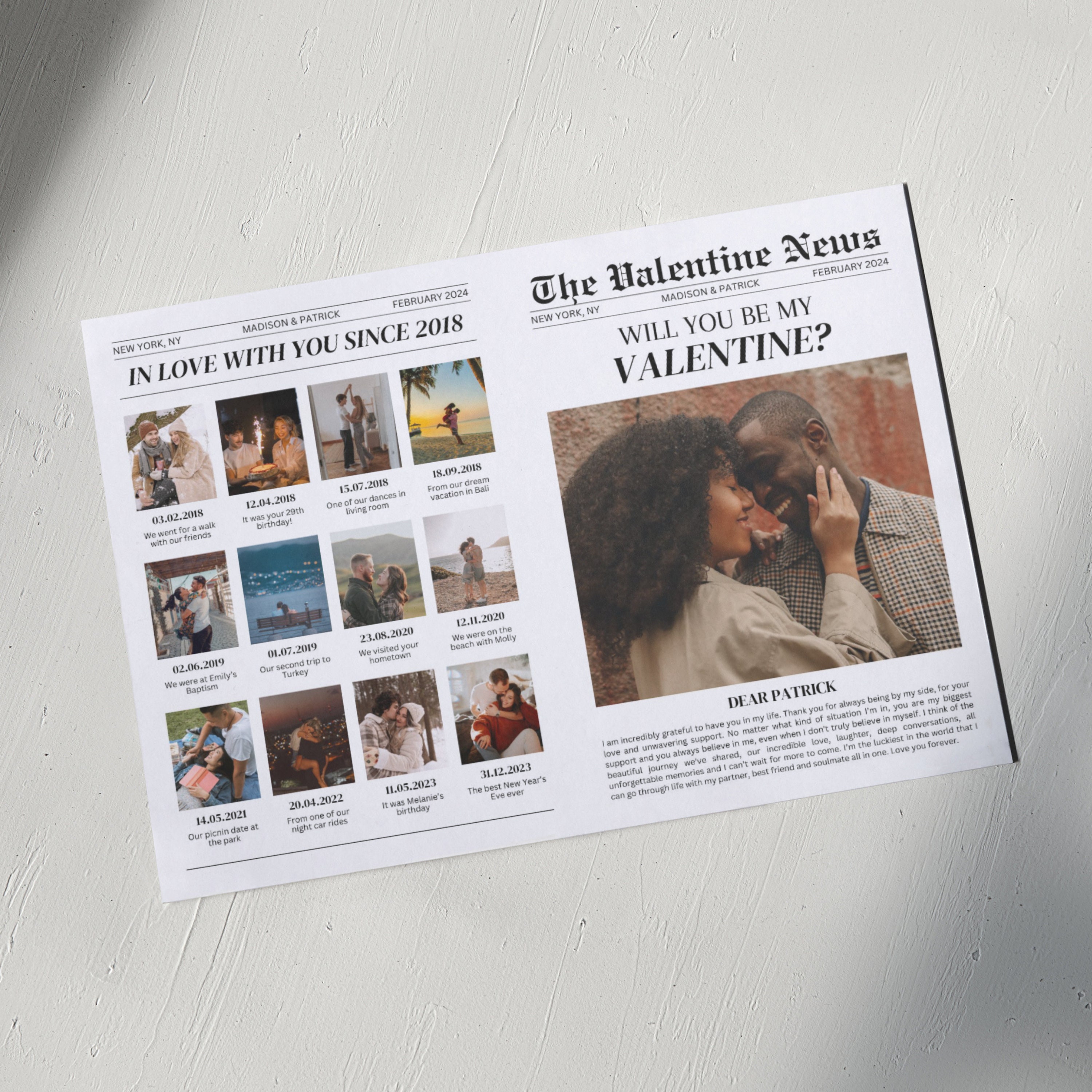 Valentines Day Newspaper Template, Newspaper Flower Bouquet Wrap ...