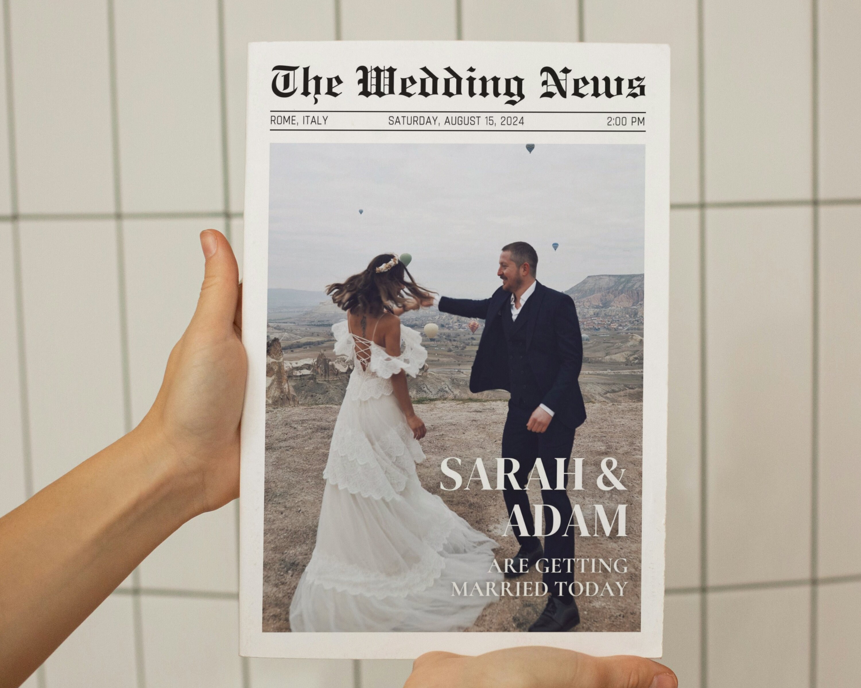 Newspaper Wedding Program Template Editable Wedding Ceremony - Etsy