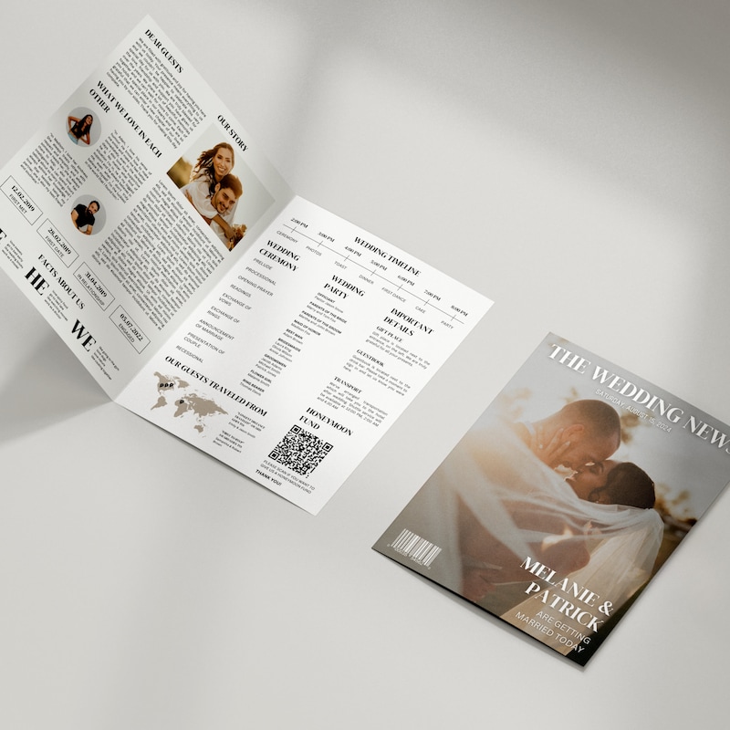 Magazine Wedding Invitation - Etsy