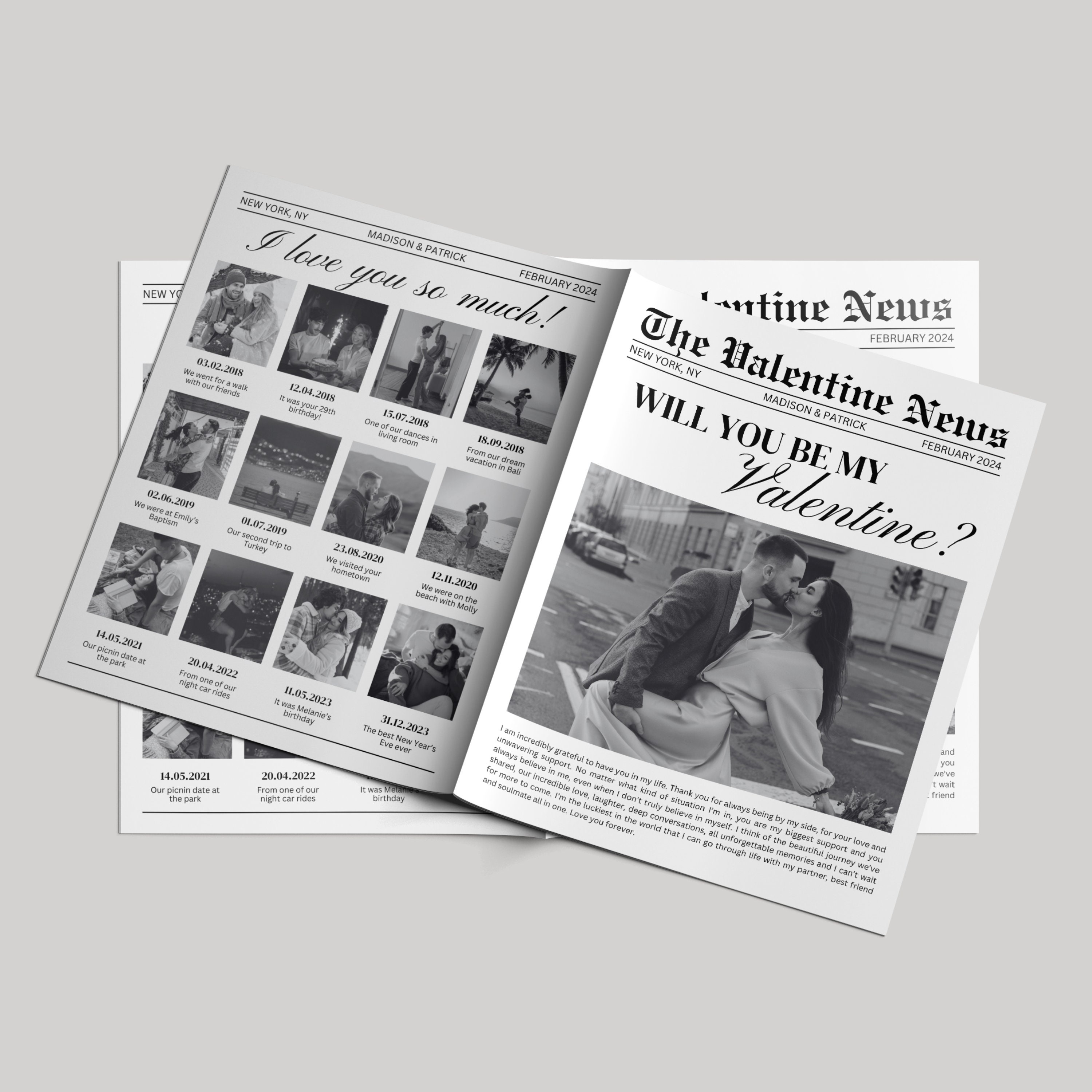 Valentines Day Newspaper Template, Newspaper Flower Bouquet Wrap ...