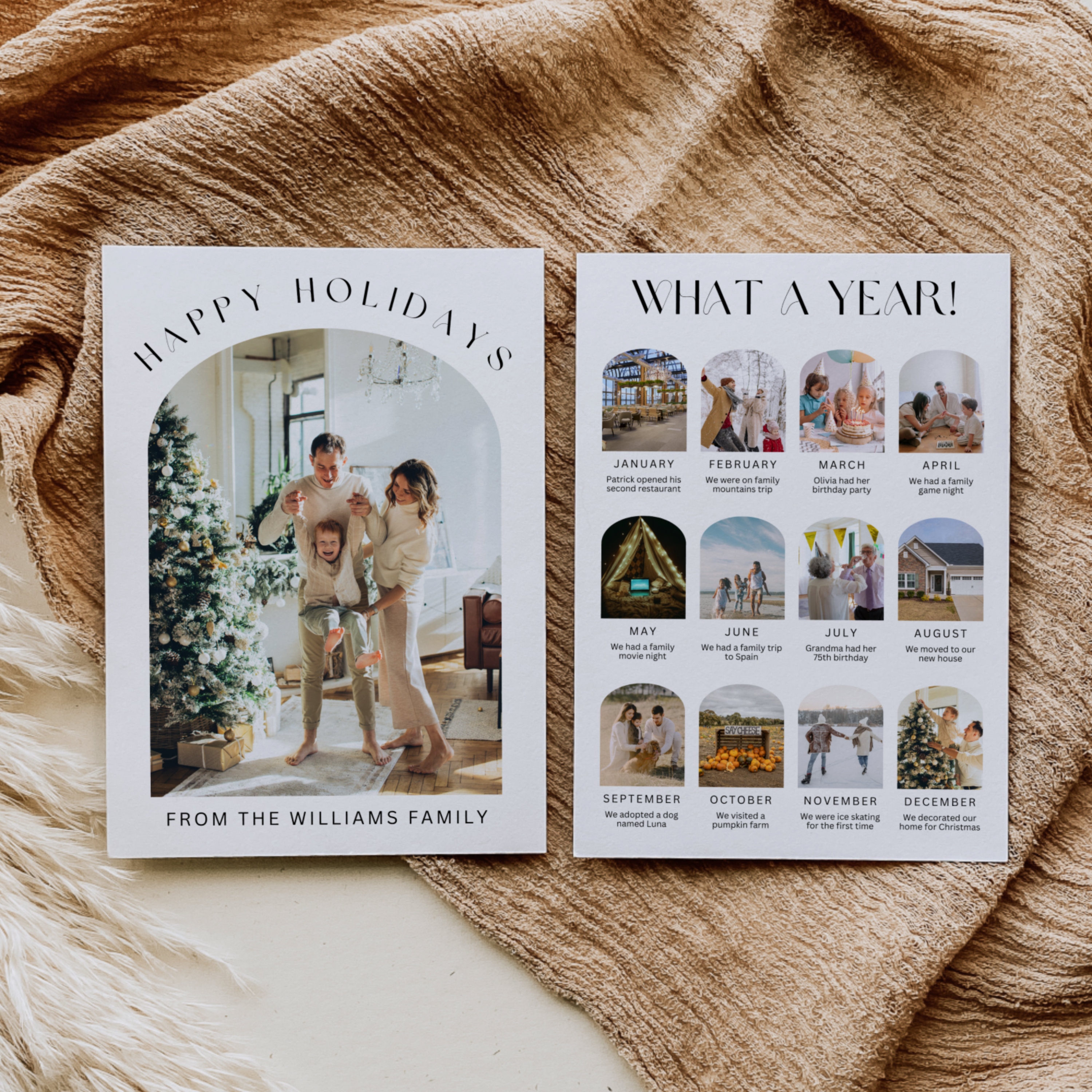 Year in Review Christmas Card Template, What A Year Card Photo Collage ...