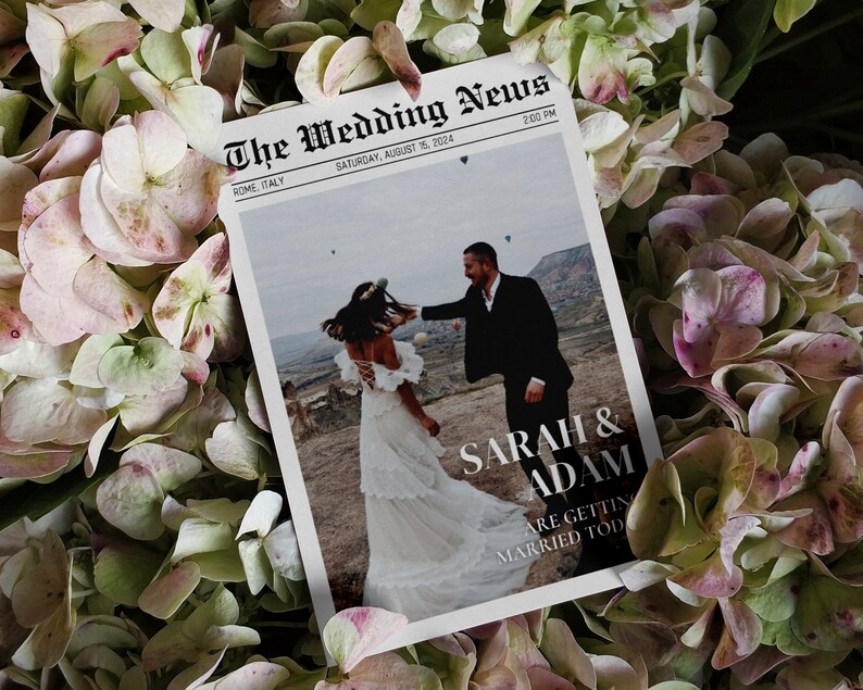 Newspaper Wedding Program Template Editable Wedding Ceremony - Etsy