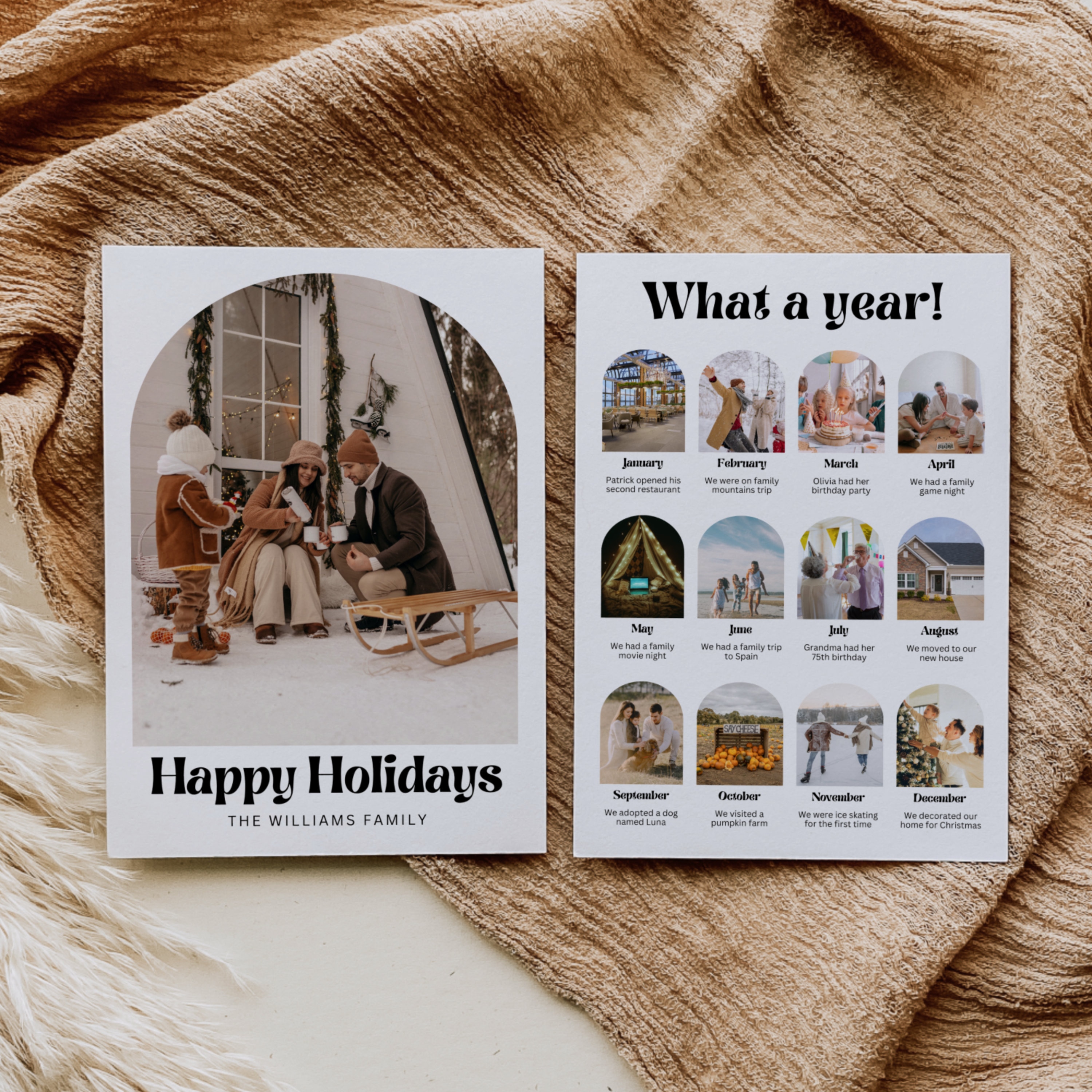 Year in Review Christmas Card Template, What A Year Card Photo Collage ...