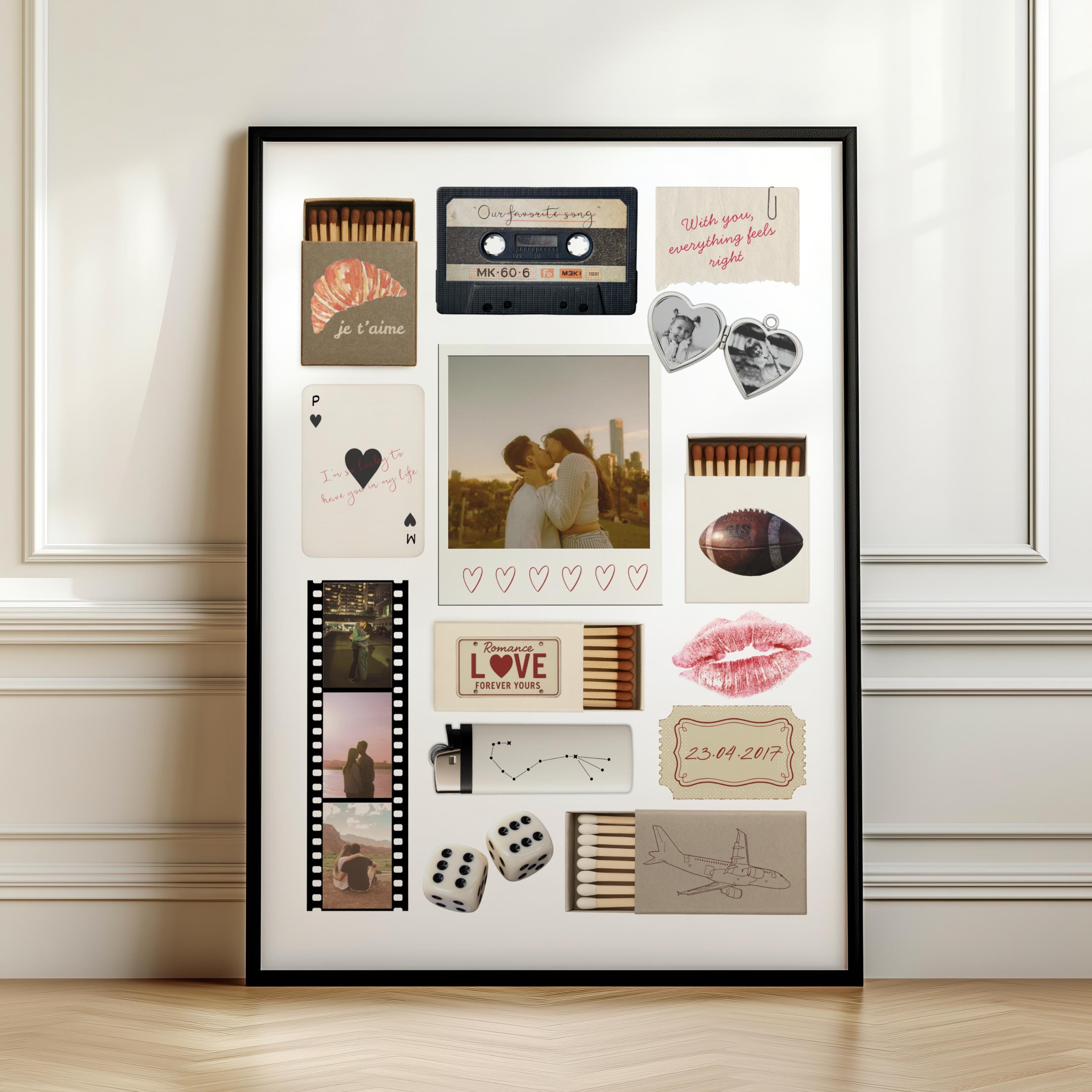 Editable Matchbook Poster Template: Custom Collage Wall Art (digital ...
