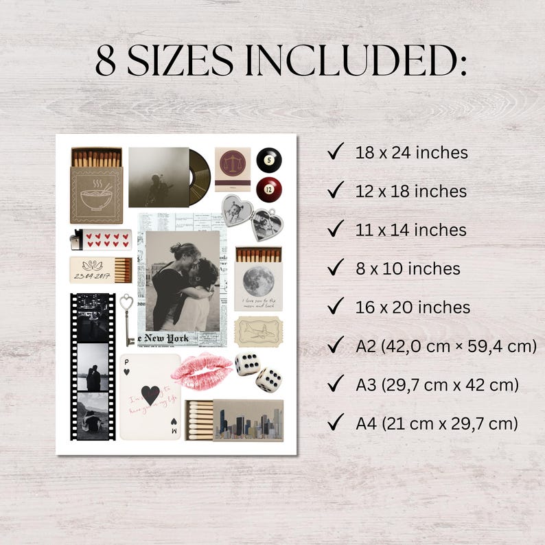 Editable Matchbox Poster Template: Custom Collage Wall Art (digital ...