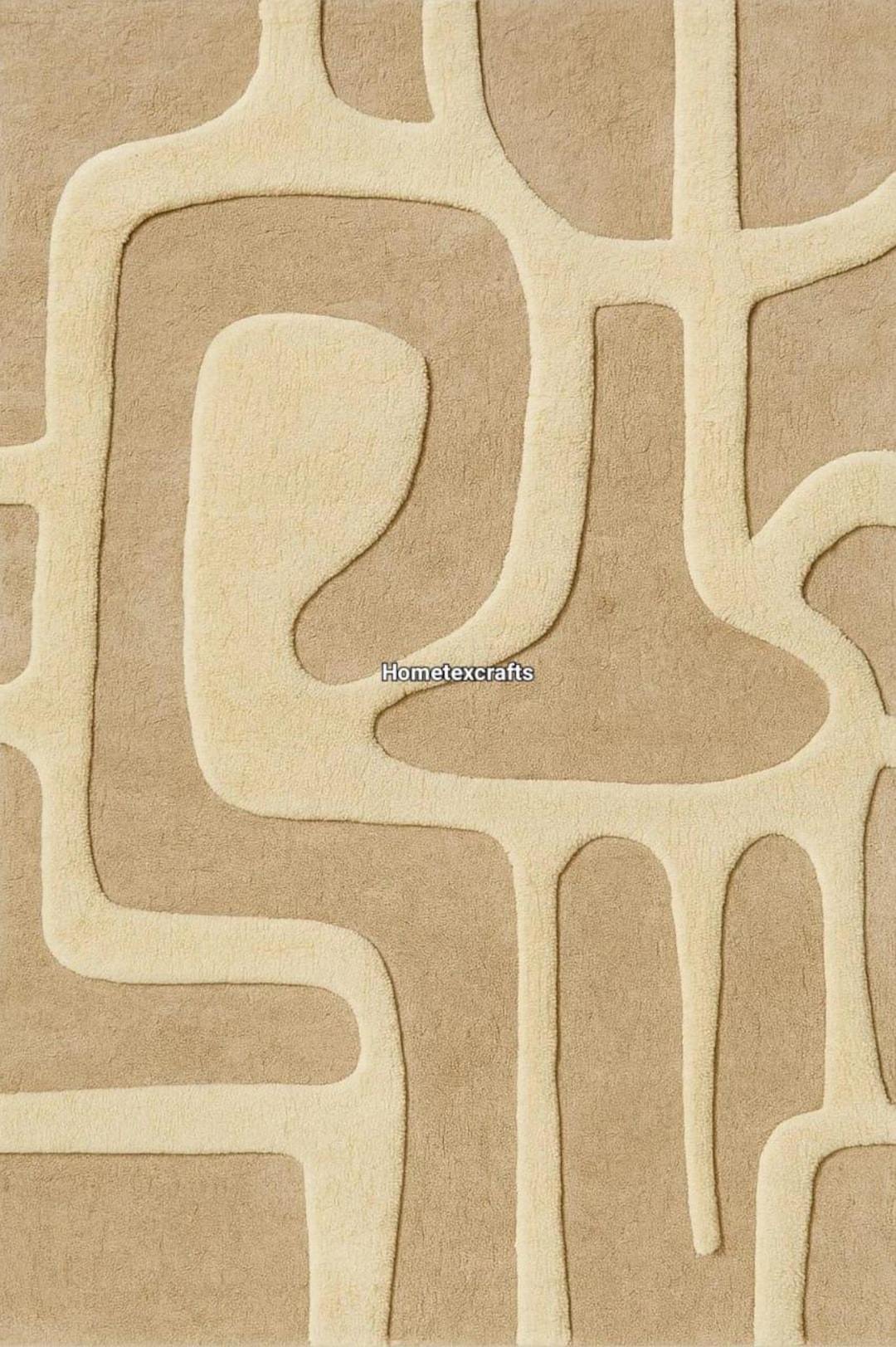 Modern Beige Area Rug |luxury Textured Loop Design Carpet |minimalist ...