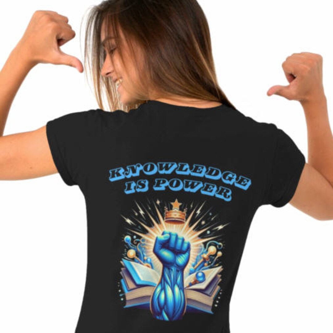 Knowledge is Power T-shirt Design and More Clip Art Png Sublimation PNG ...