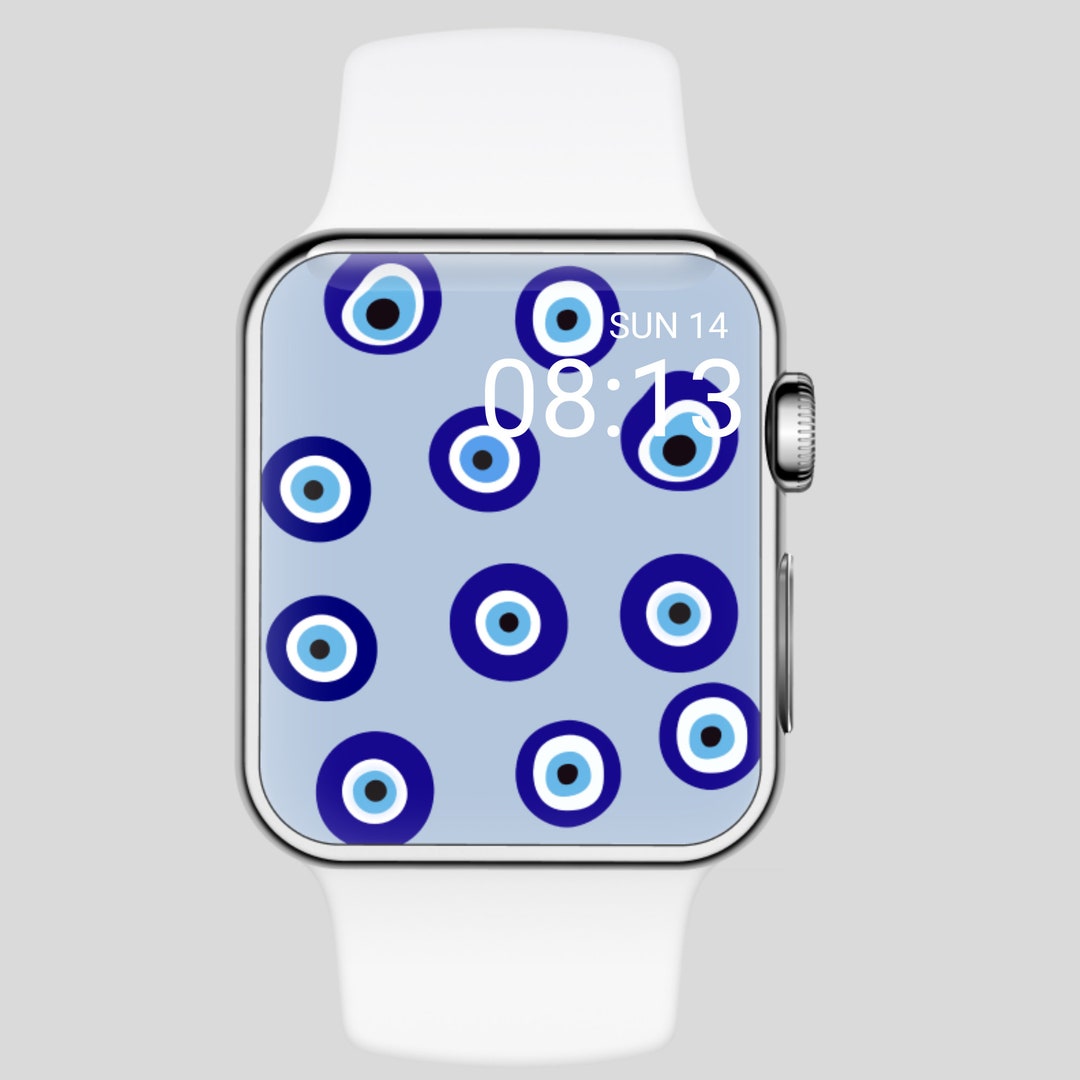 Blue Evil Eye Apple Watch Wallpaper, Nazar Amulet for Your Apple Watch ...
