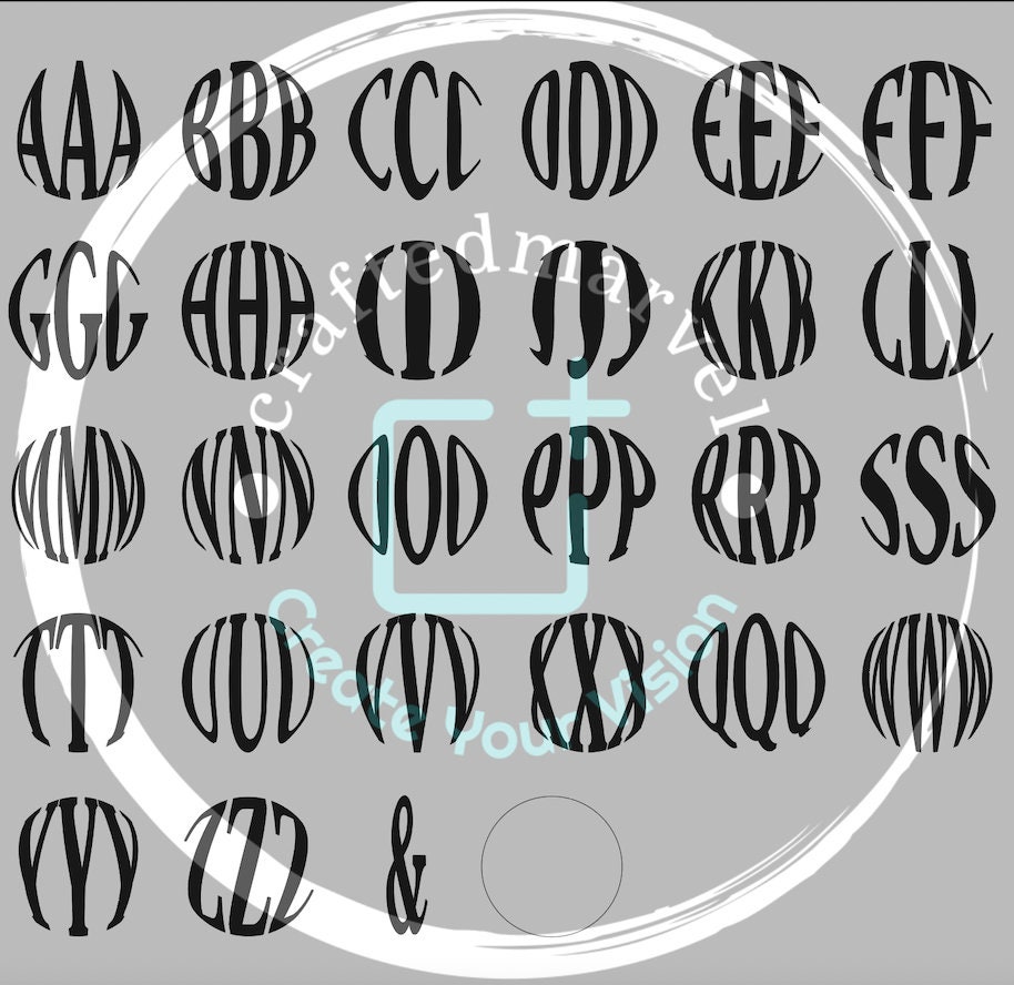 Monogram SVG Bundle, Letters Svg, Initial Monogram Svg, Alphabet Svg ...