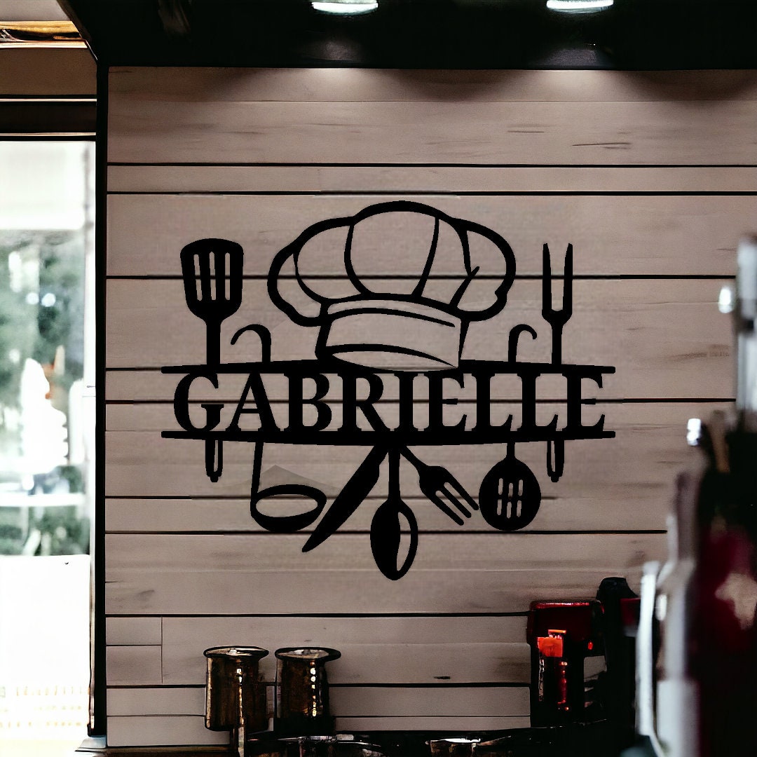 Chef Svg, Chef Logo SVG, Chef Hat Monogram Svg, Kitchen Wall Art Svg ...