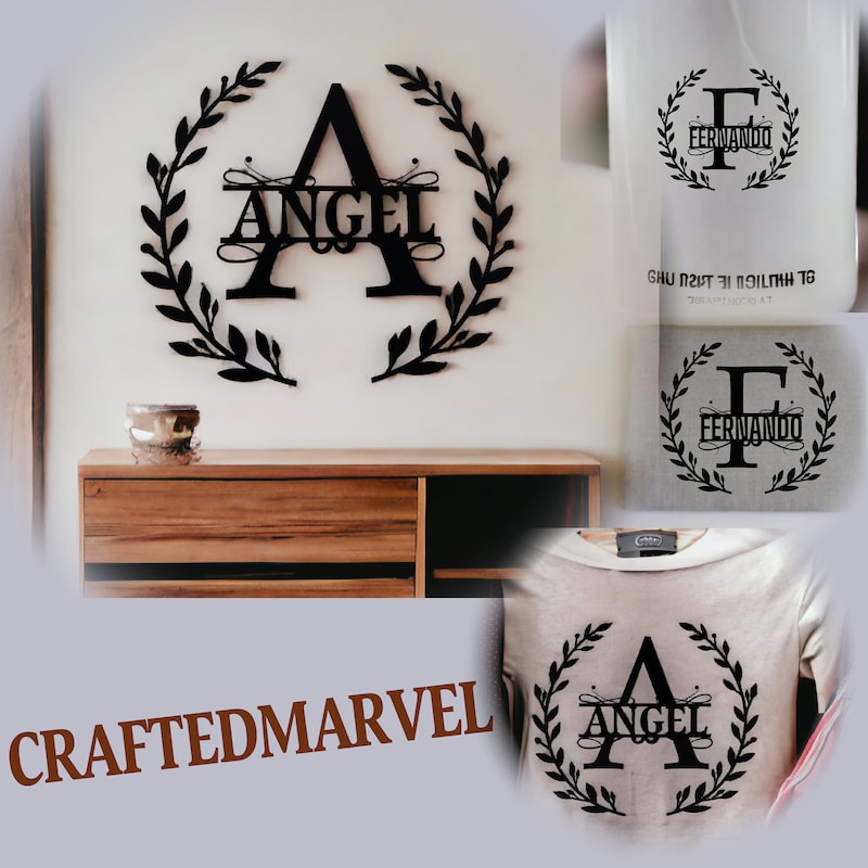 Split Monogram - Etsy