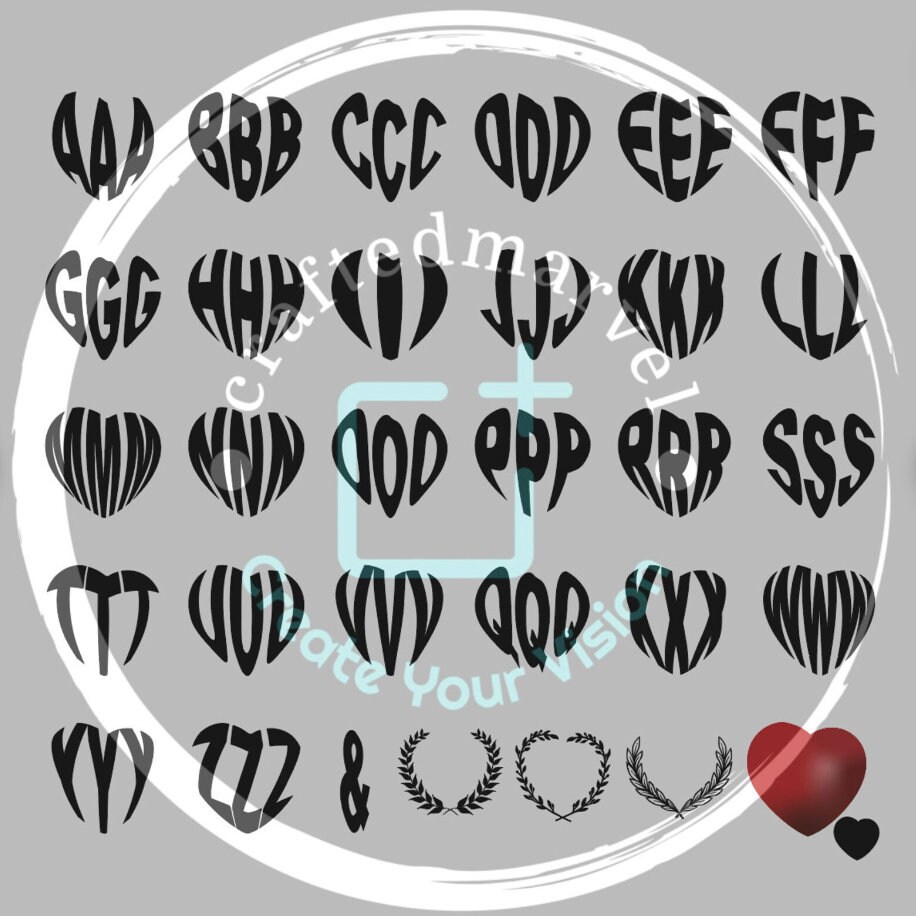 Monogram SVG Bundle, Letters Svg, Initial Monogram Svg, Alphabet Svg ...