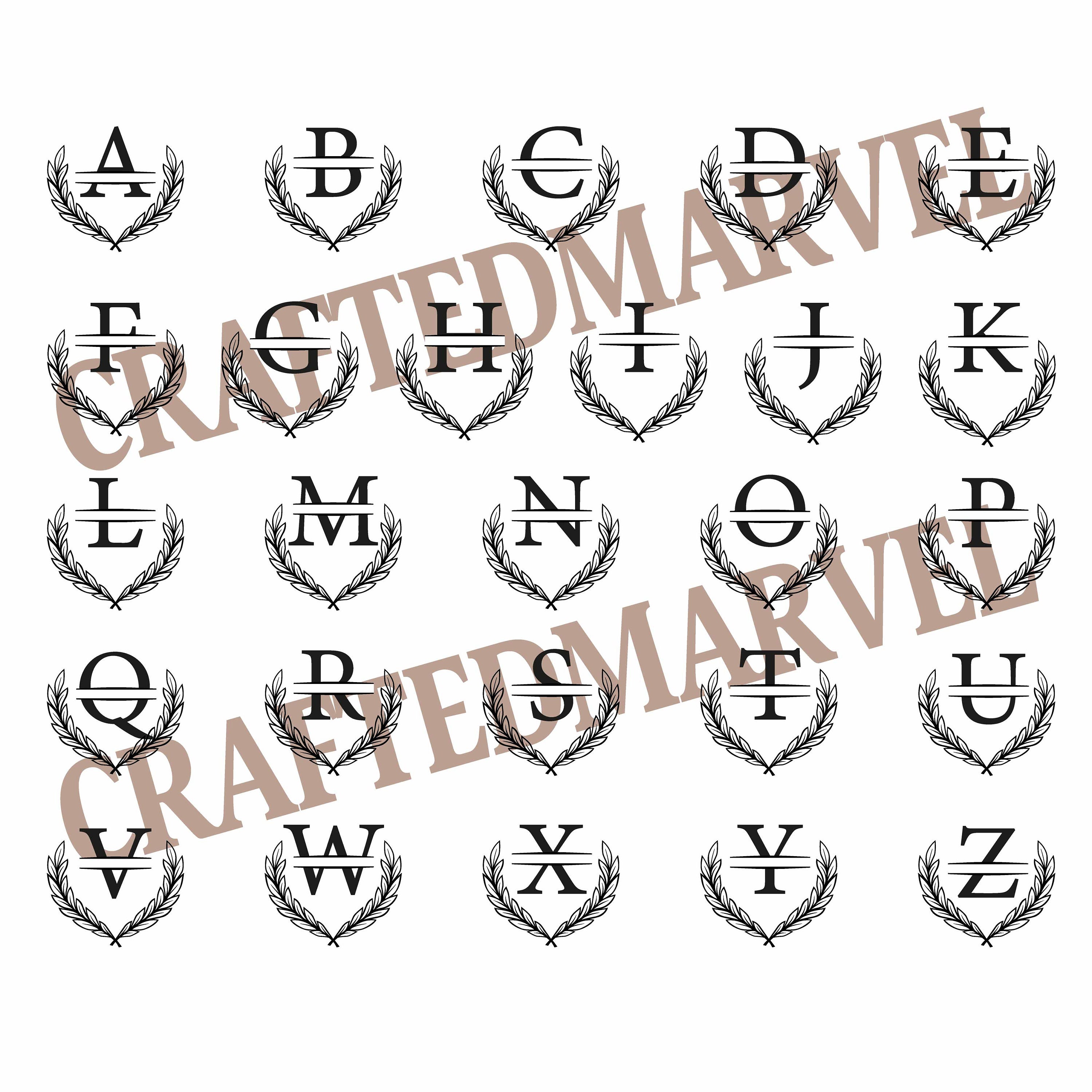 Wheat Monogram SVG Bundle Split Monogram Svg/dxf/png/ai for - Etsy Ireland