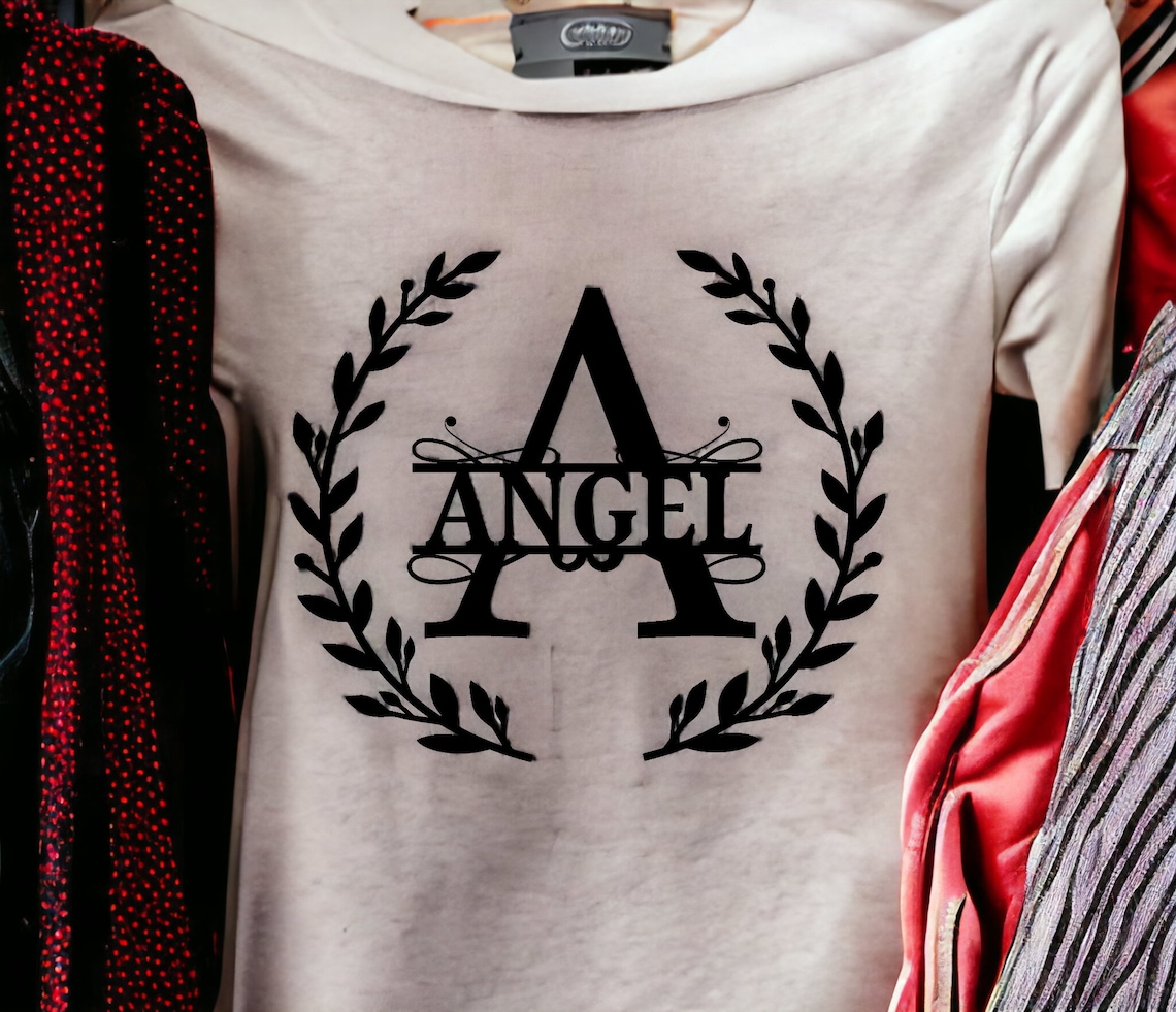 Split Monogram SVG/DXF/PNG, Split Monogram Frame Alphabet, Family ...