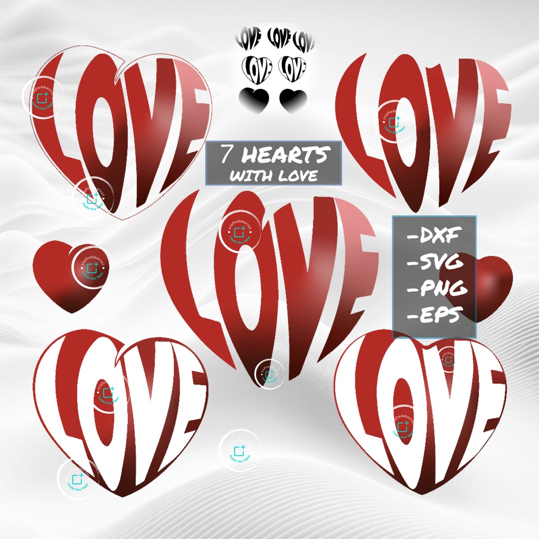 Love Heart SVG, Love SVG, Love Dxf, , Heart Svg, Romantic Sign Svg ...