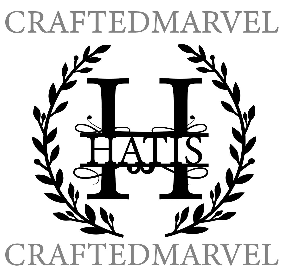 Split Monogram SVG/DXF/PNG, Split Monogram Frame Alphabet, Family ...