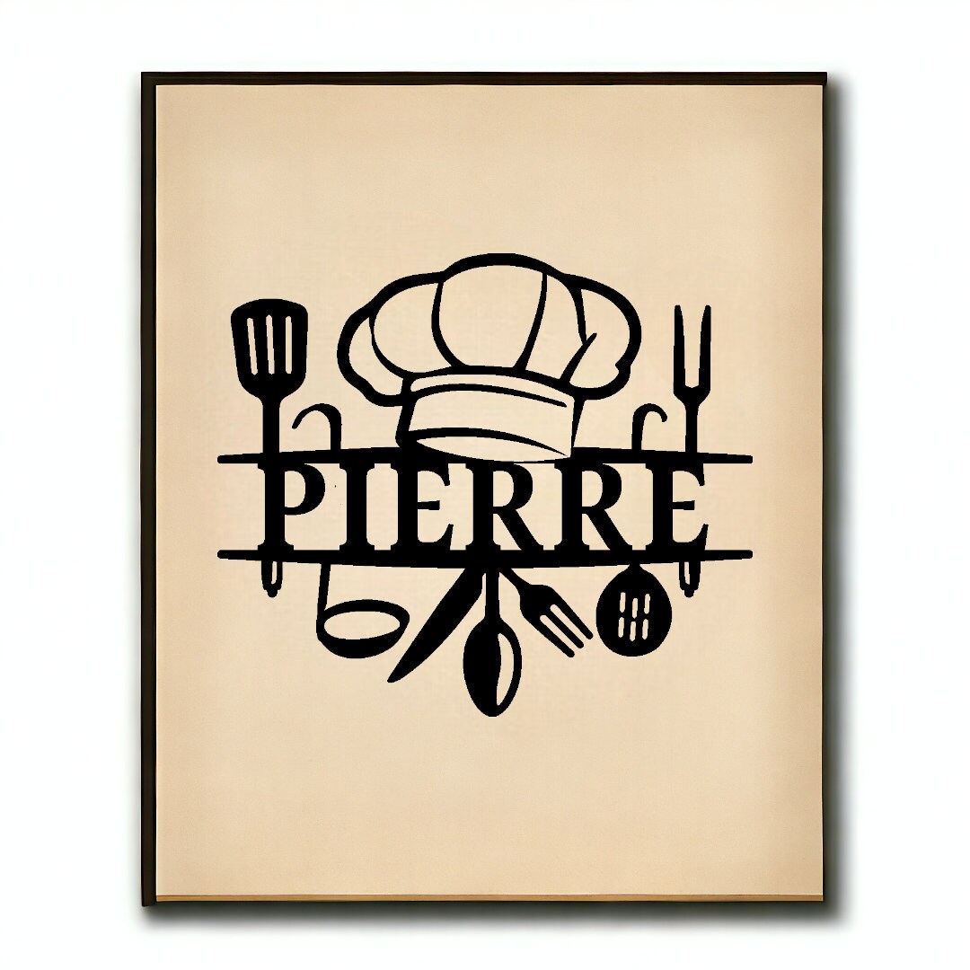 Chef Svg, Chef Logo SVG, Chef Hat Monogram Svg, Kitchen Wall Art Svg ...