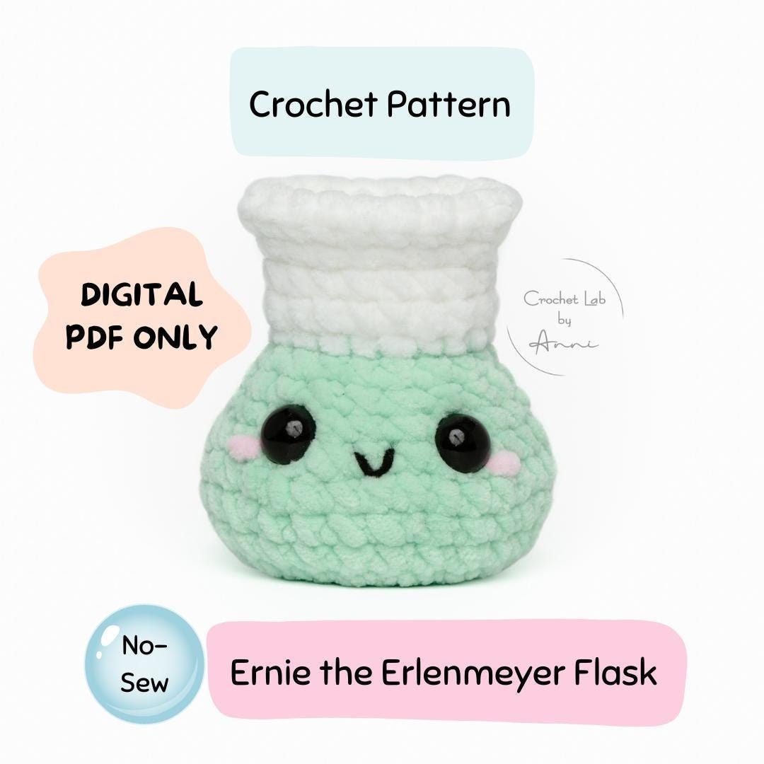 Erlenmeyer Flask Crochet Pattern: Chubby Cartoon Style (DIGITAL PDF ...
