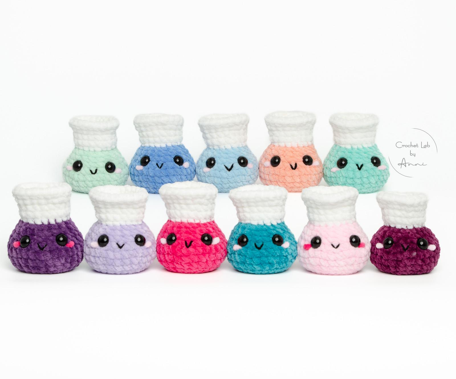 Erlenmeyer Flask Crochet Pattern: Chubby Cartoon Style (DIGITAL PDF ...