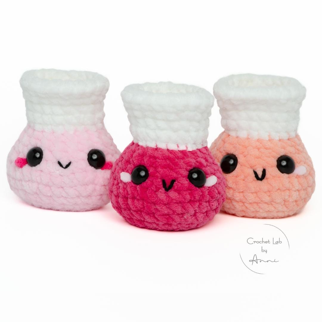 Erlenmeyer Flask Crochet Pattern: Chubby Cartoon Style (DIGITAL PDF ...