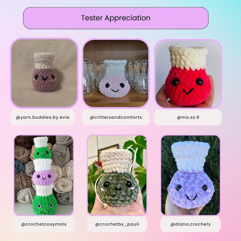 Erlenmeyer Flask Crochet Pattern: Chubby Cartoon Style (DIGITAL PDF ...