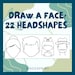 DIGITAL PRINT! 22 Cute & Fun Head Templates and Silhouettes for Kids ...