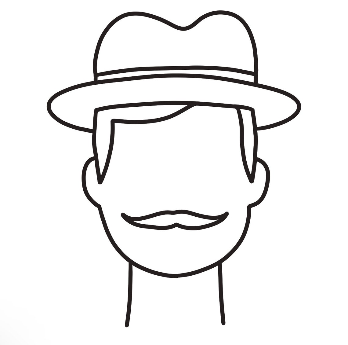 DIGITAL PRINT 22 Cute & Fun Head Templates and Silhouettes for Kids ...