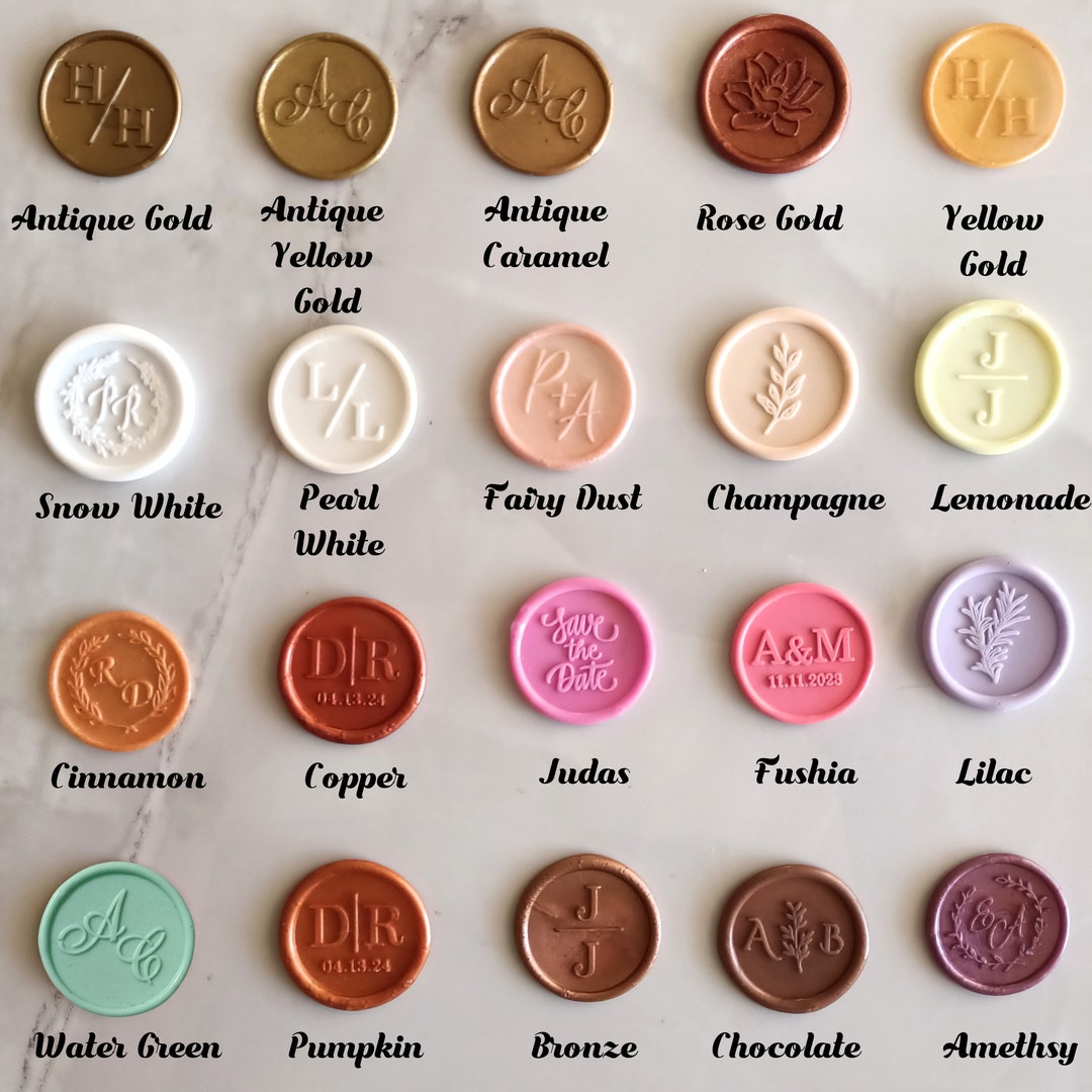 Wax Seal Stickers Wedding Wax Seals Custom Wax Seal Stickers - Etsy