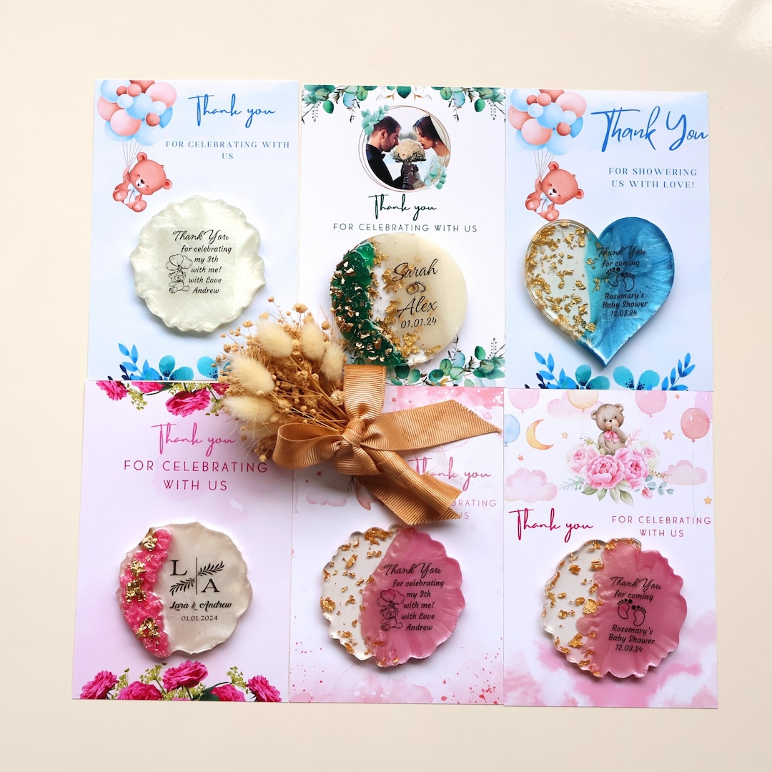 Fridge Magnet Gift Cards Magnet Wedding Guests Gift Wedding Resin ...