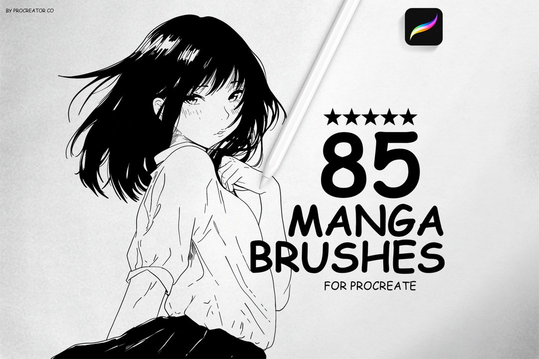 Procreate - Manga Brushes, Halftone Comic Brushes, Procreate Manga and ...