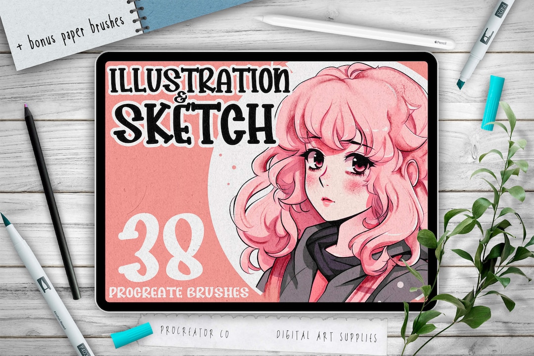 Procreate Brushes - Illustration and Sketch, iPad Procreate Sketching ...