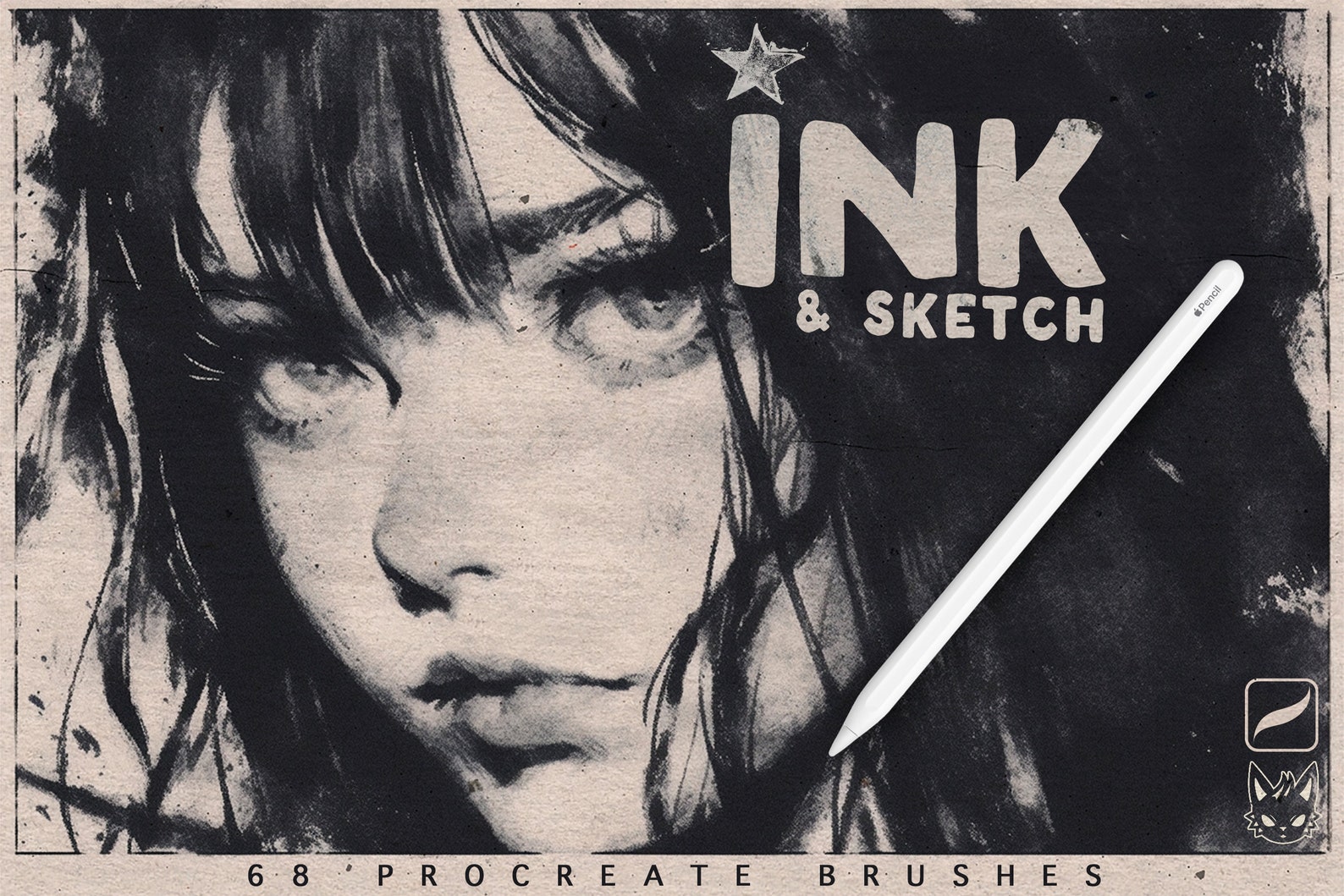 68 Ink Brushes for Procreate, Alcohol Markers Procreate, Line Art Procreate Brushes, Ink Brush ...