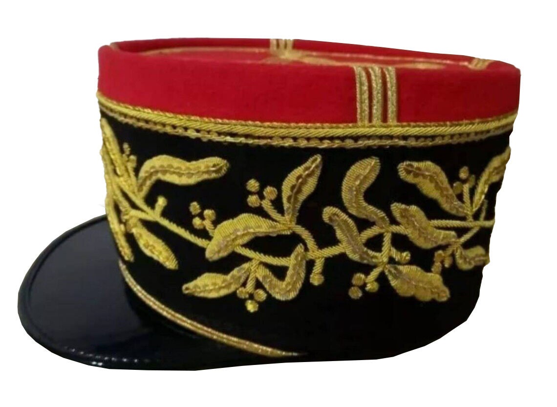 Rare French General Cap Kepi Hand Made Army Military Inspector General ...