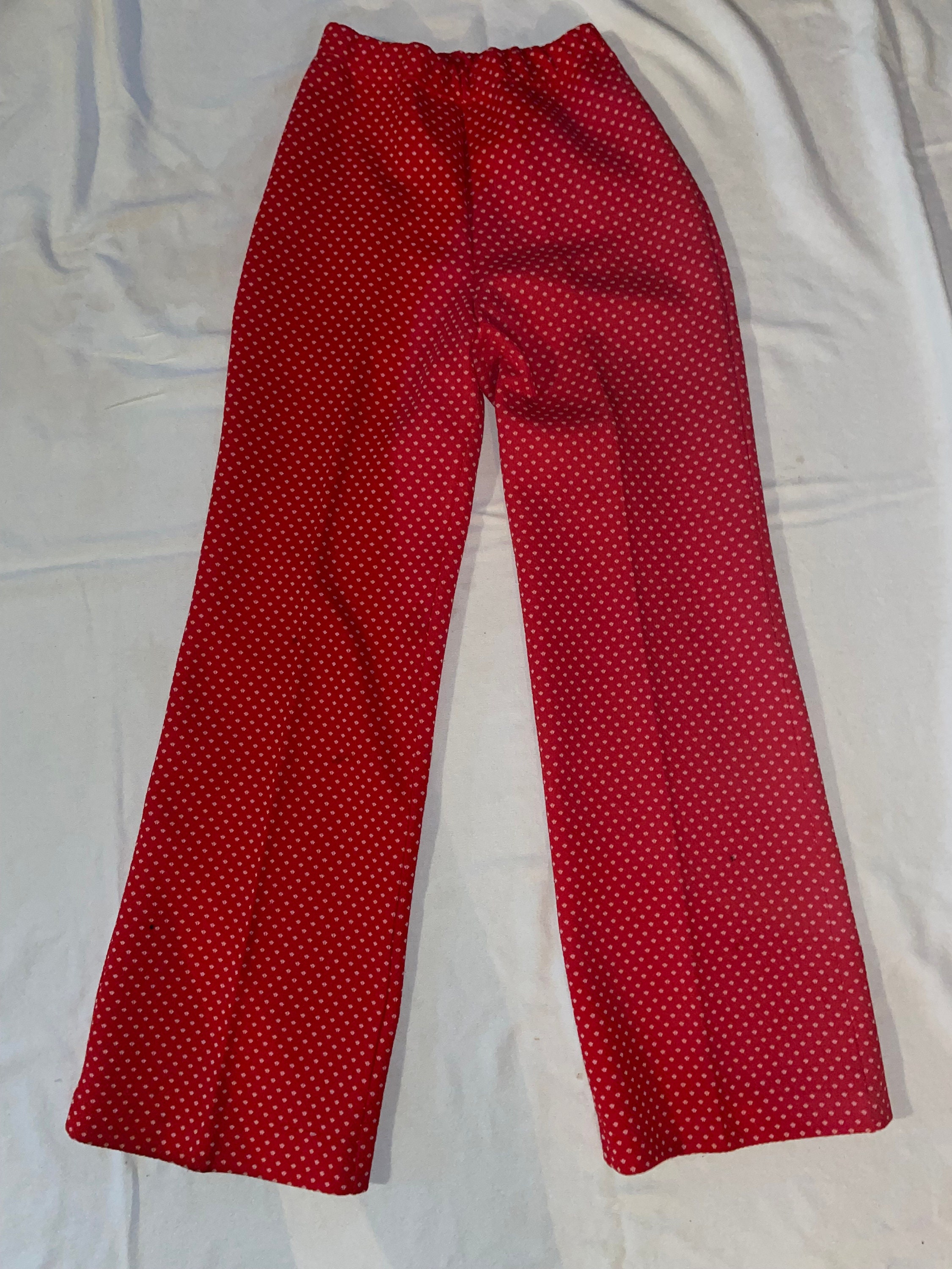 Vintage KORET OF CALIFORNIA Pants Suit. Red With White Polka Dots ...