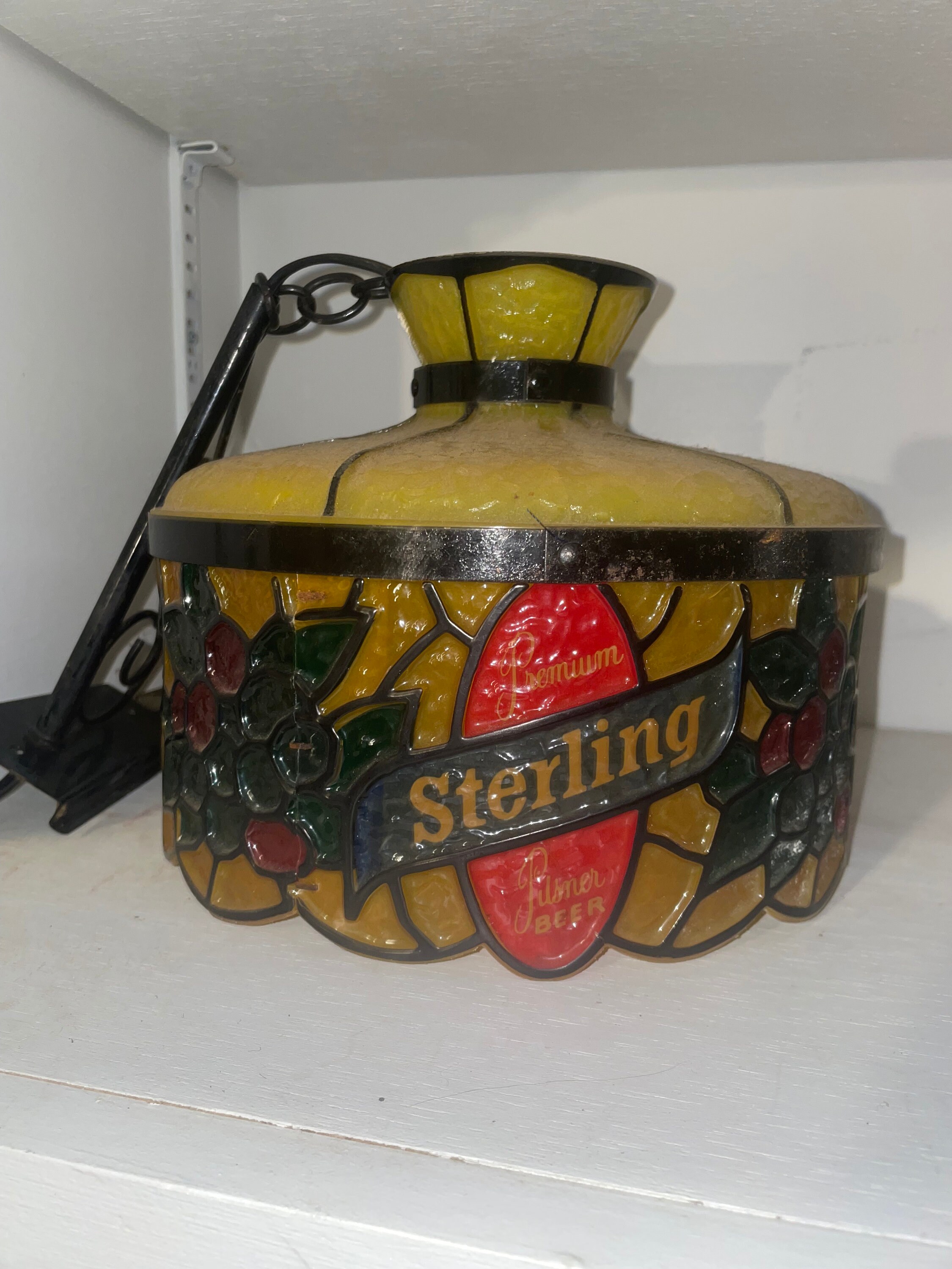 Vintage Sterling Beer Hanging Light Fixture - Etsy