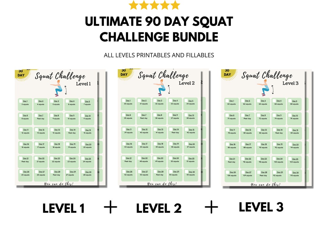 Ultimate 90 Day Squat Challenge | Squat Workout Digital | Workout ...