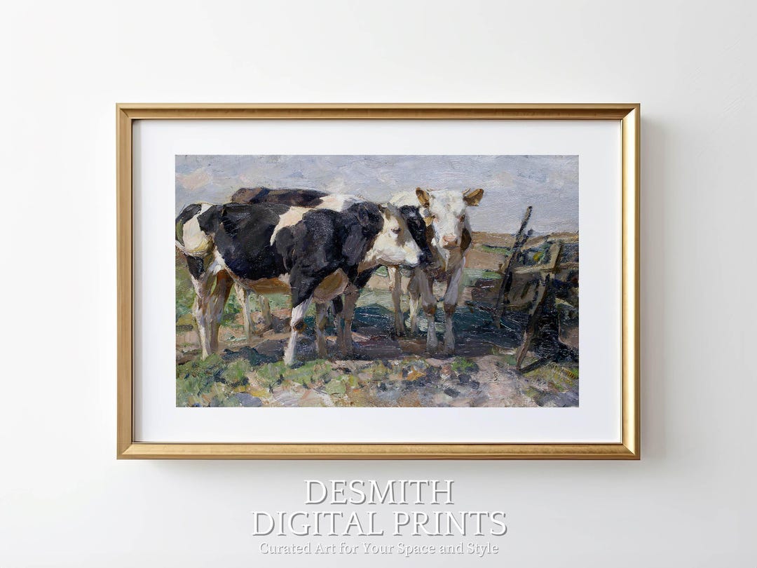 Vintage Cow Print, Farm Animal Wall Art (digital Download) - Etsy