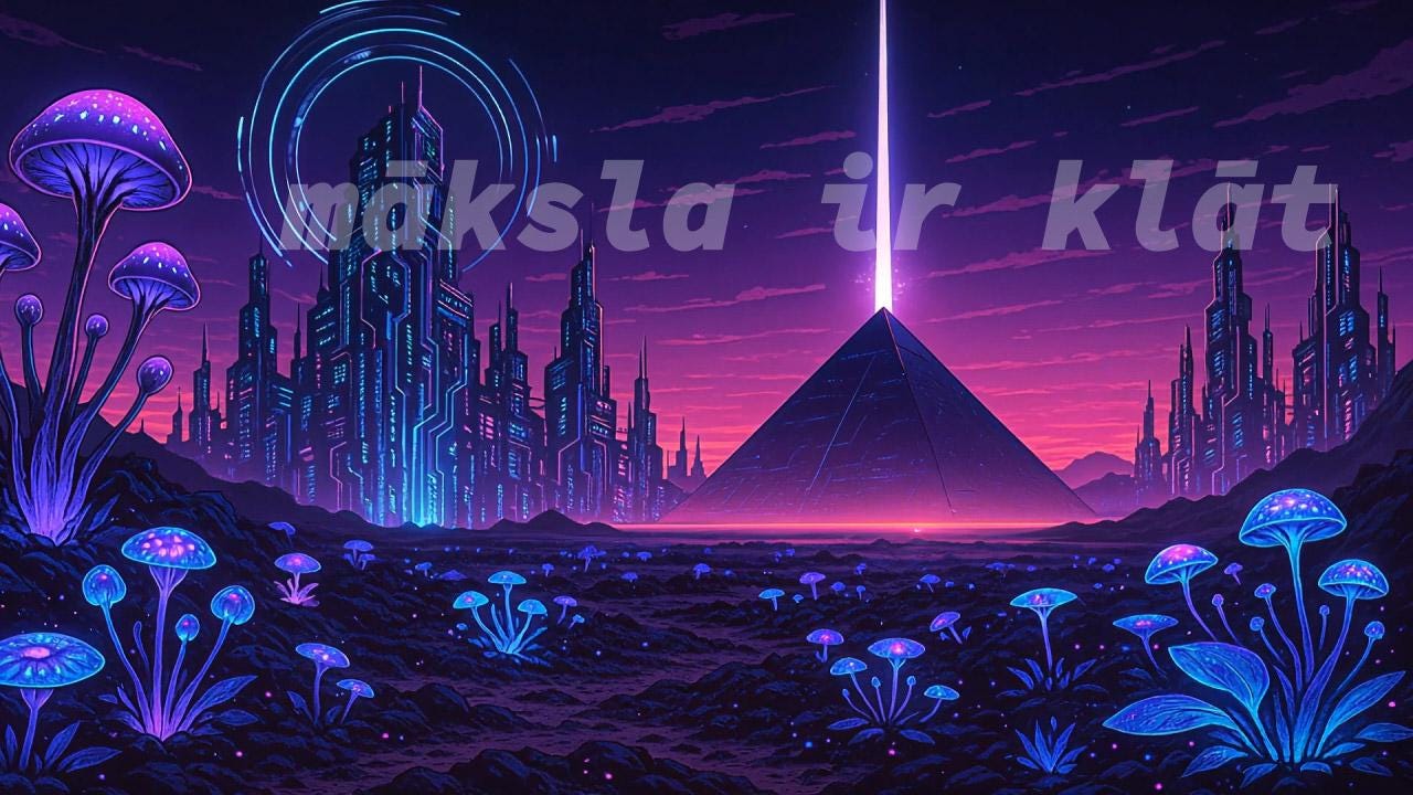 Vaporwave Sci-fi Loop | 4K Seamless Video Background | Neon Pyramid ...