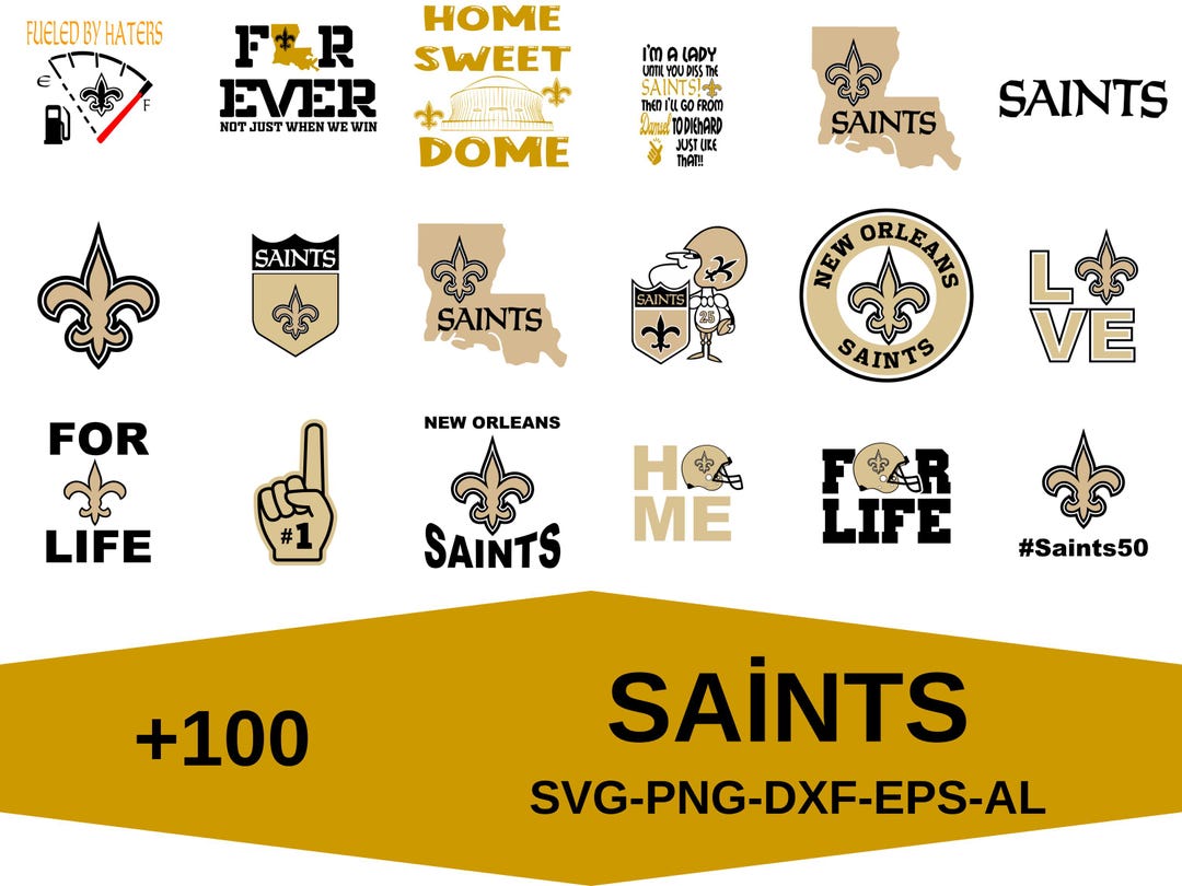 Saints SVG Bundle, Peace Love Saints Svg, Forever A Saints Fan Svg Svg ...