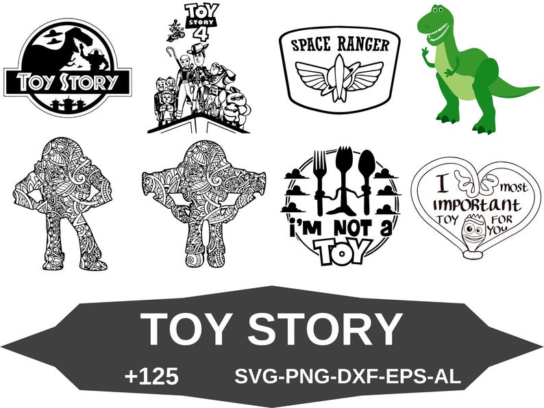 Toy Story Svg, Alien Svg, Bear Svg, Bo Peep Svg, Buzz Svg, Clumsy Svg ...