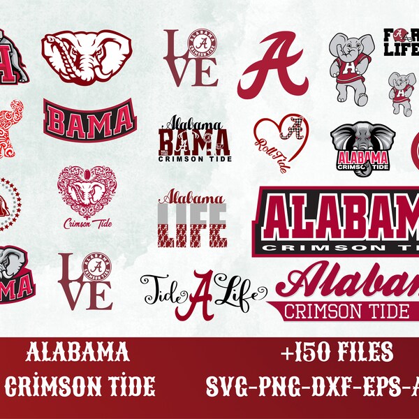 Alabama Crimson Tide Svg - Etsy