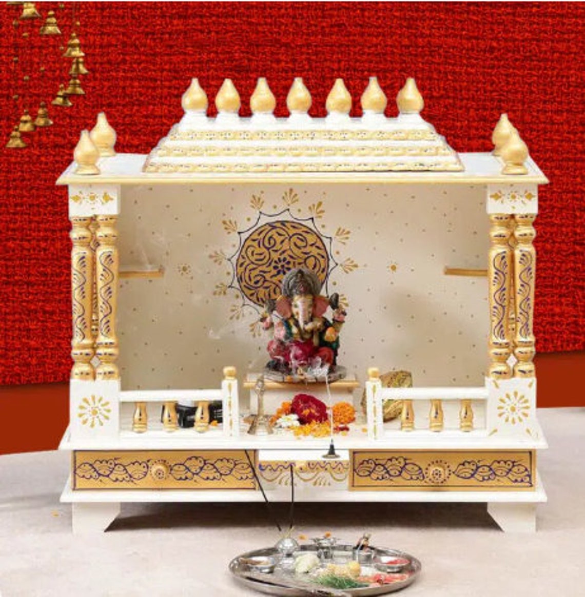Divinedecortemple Wooden Mandir for Hometemple Homepooja Mandir wall ...