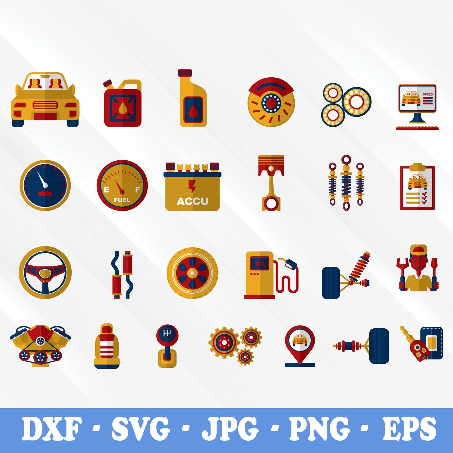 Vehicle Auto Parts Icon Sets Illustration Collection Svg, Sports Car ...