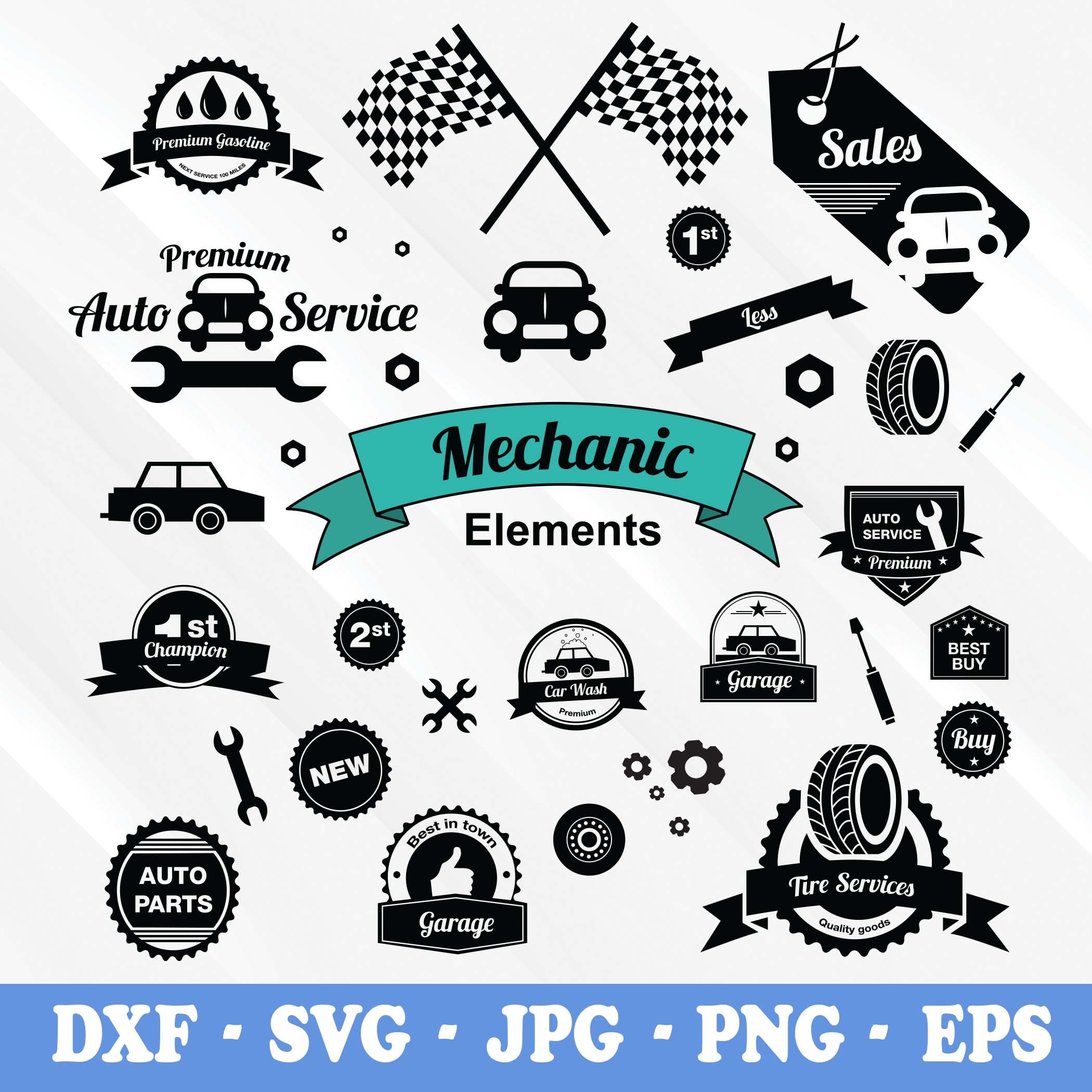 Vehicle Car Icon Sets Illustration Svg, Mechanic Elements Svg, Auto ...