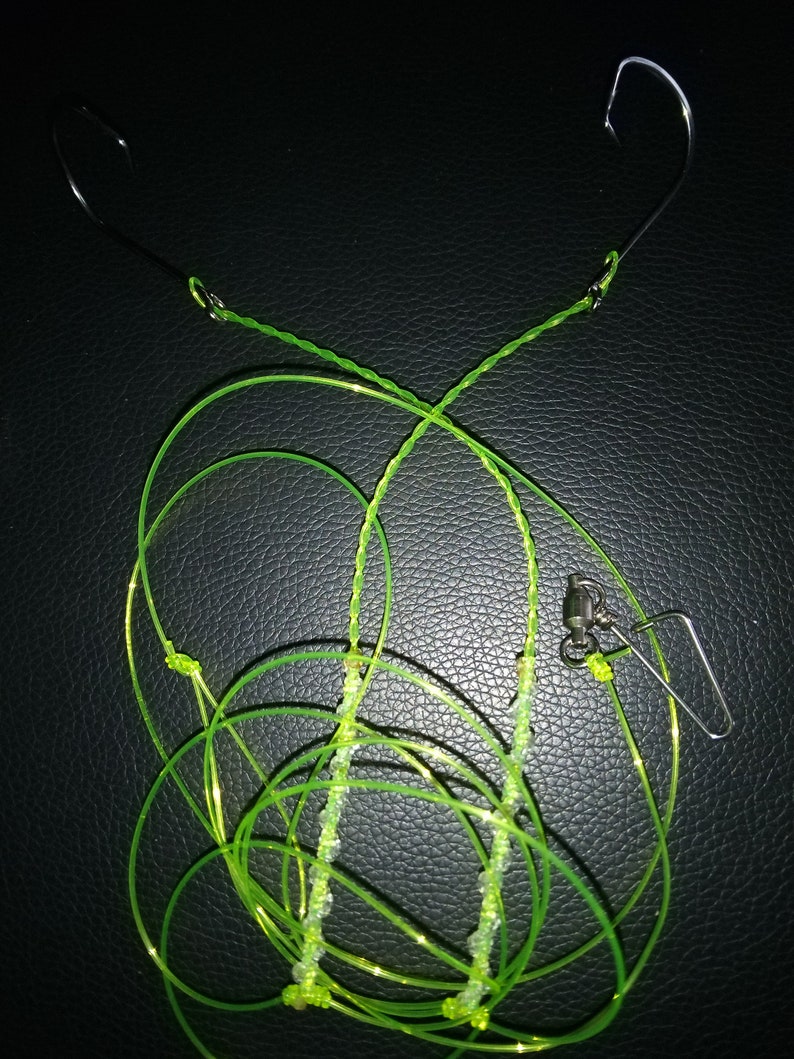 80-pound Triple Rig 6.0 Hooks Saltwater Rig for Game Fish Quantity-5 ...